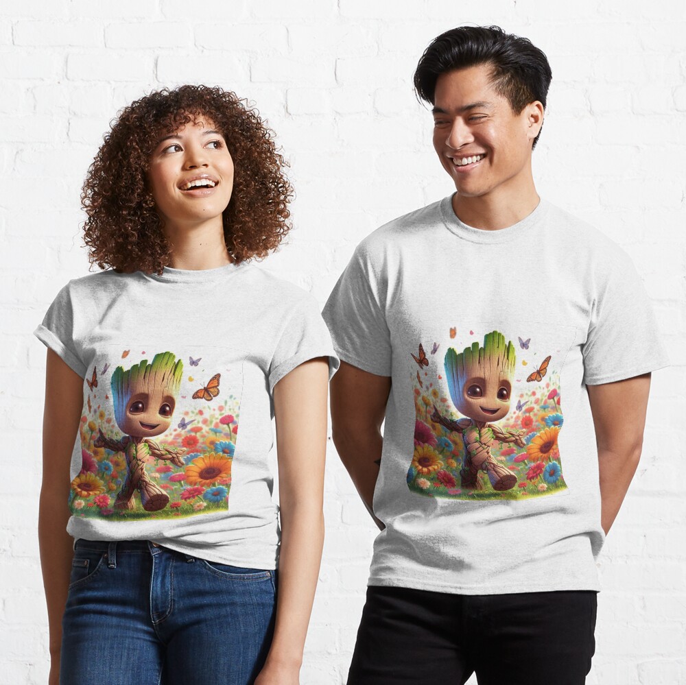 "Baby Groot happy and smiling" Sticker by Helene-Creation | Redbubble