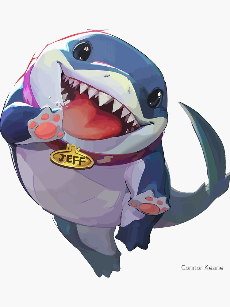 "Jeff the Land Shark" Sticker for Sale by conatron13 | Redbubble