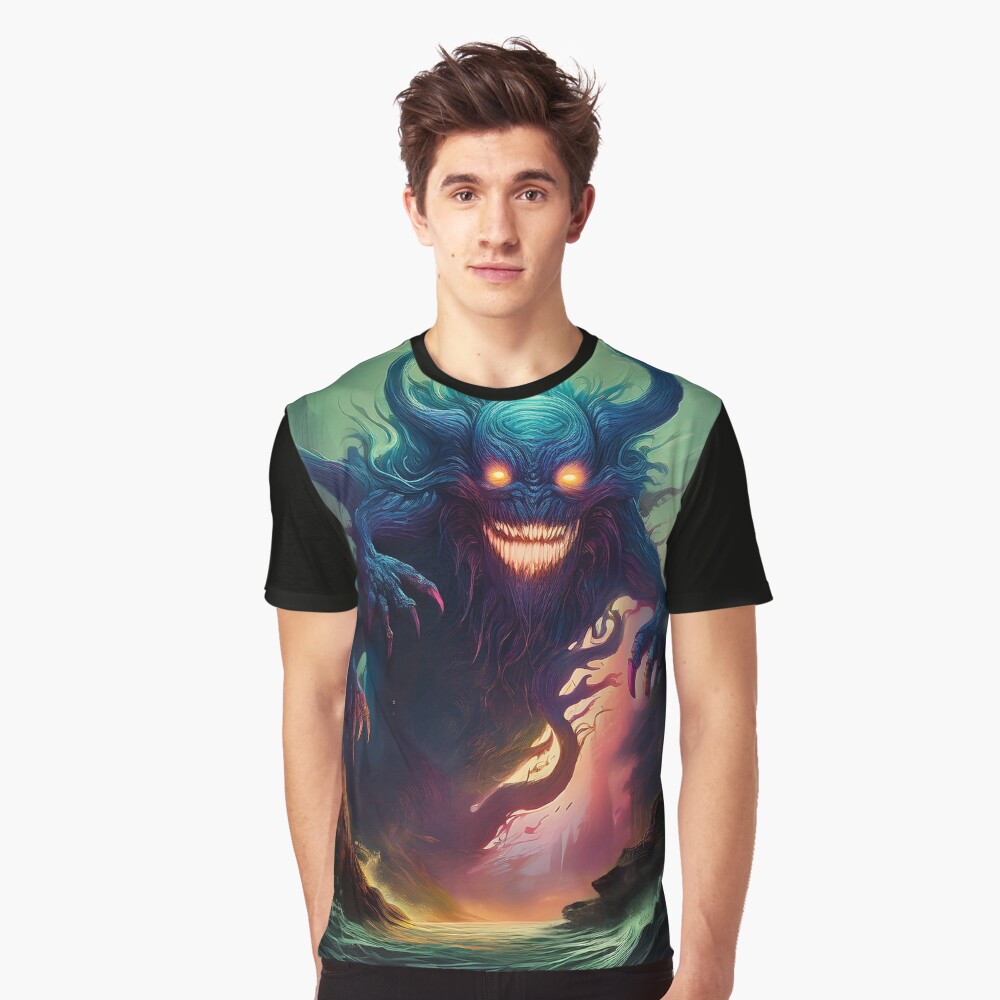 "A Demonic Menace - Emerging Monster from the Depths" Sticker for Sale ...