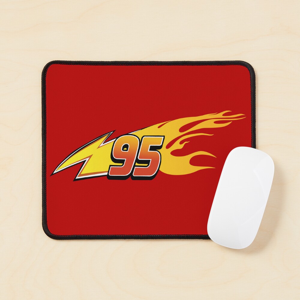 "Lightning McQueen Team 95 Flames LEFT SIDE" Sticker for Sale by ...