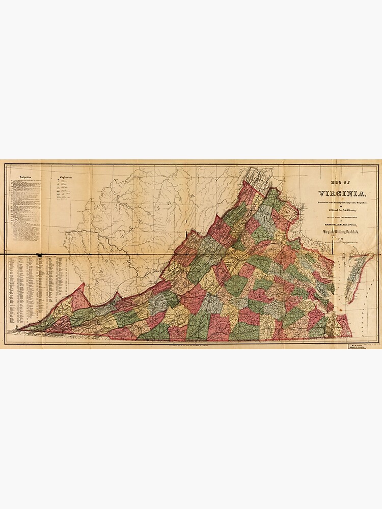 "Map of Virginia (1871)" Poster by allhistory | Redbubble