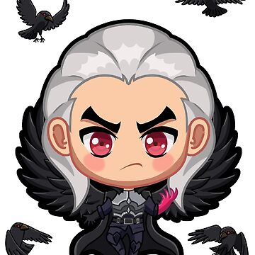 "Chibi Crow Master Swain" Sticker for Sale by MaeestryArt | Redbubble