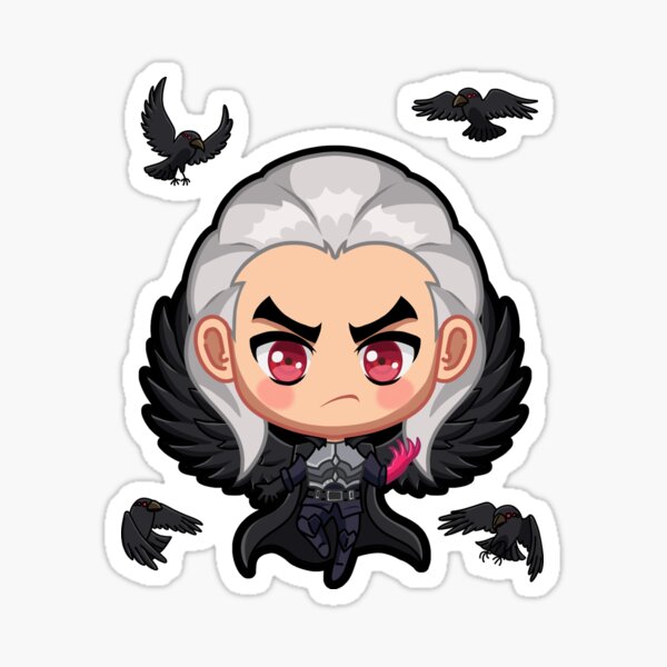"Chibi Crow Master Swain" Sticker for Sale by MaeestryArt | Redbubble