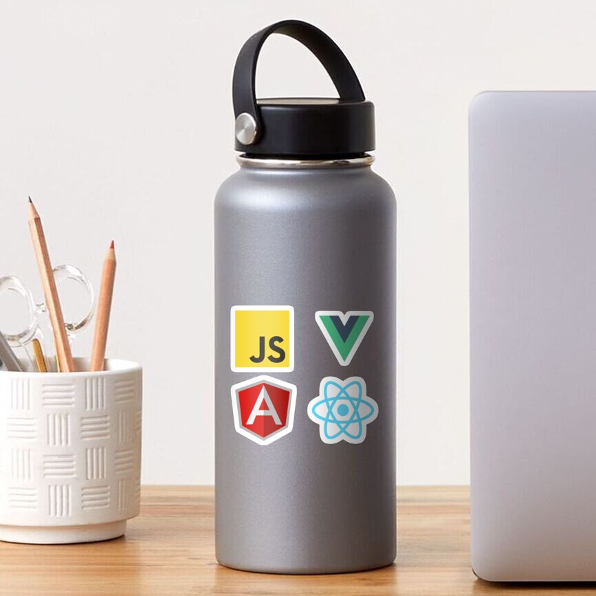 Javascript Vue Angular React Stickers Sticker For Sale By Runx Redbubble