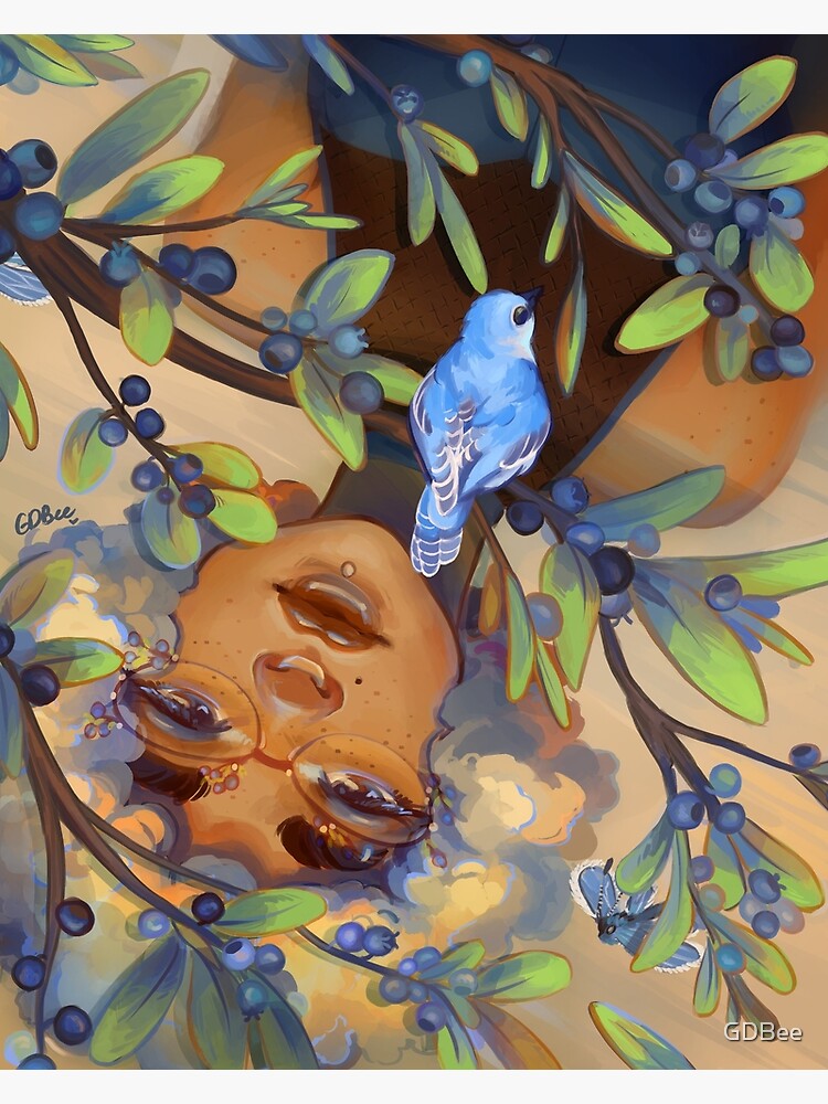 "Blueberries" Art Print by GDBee | Redbubble