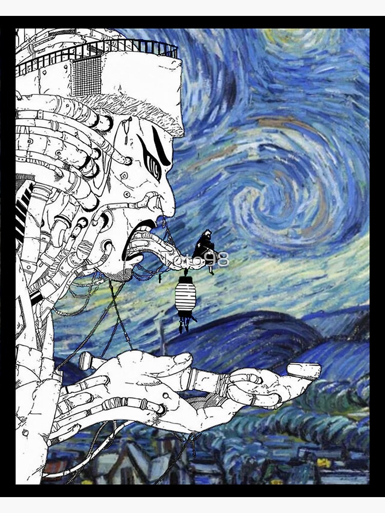 "Pain Meets Van Gogh: Naruto x Starry Night Crossover Art" Poster for ...