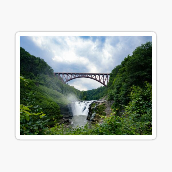 "The Genesee Arch Bridge Over Letchworth State Park's Waterfalls ...