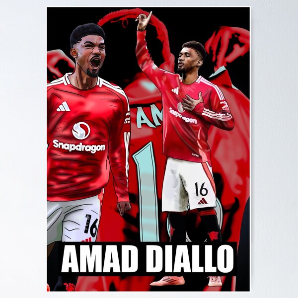 "Amad Diallo: Bold Black Heroic Design" Poster for Sale by ...