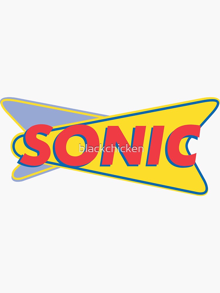 "Sonic Logo" Sticker for Sale by blackchicken | Redbubble