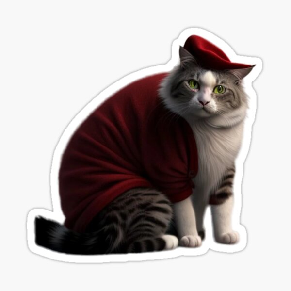 "Scrooge Cat | Christmas Cat Stickers | Cool Cat Sticker" Sticker for ...