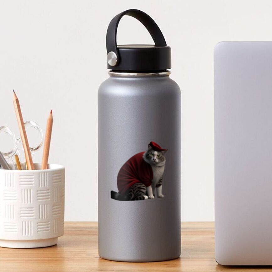 "Scrooge Cat | Christmas Cat Stickers | Cool Cat Sticker" Sticker for ...