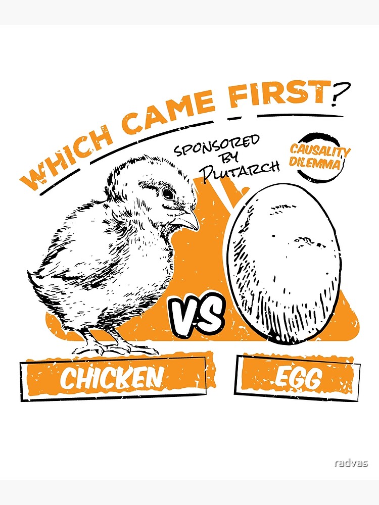 Who Came First - Chicken VS Egg Premium Matte Vertical Poster Designed ...