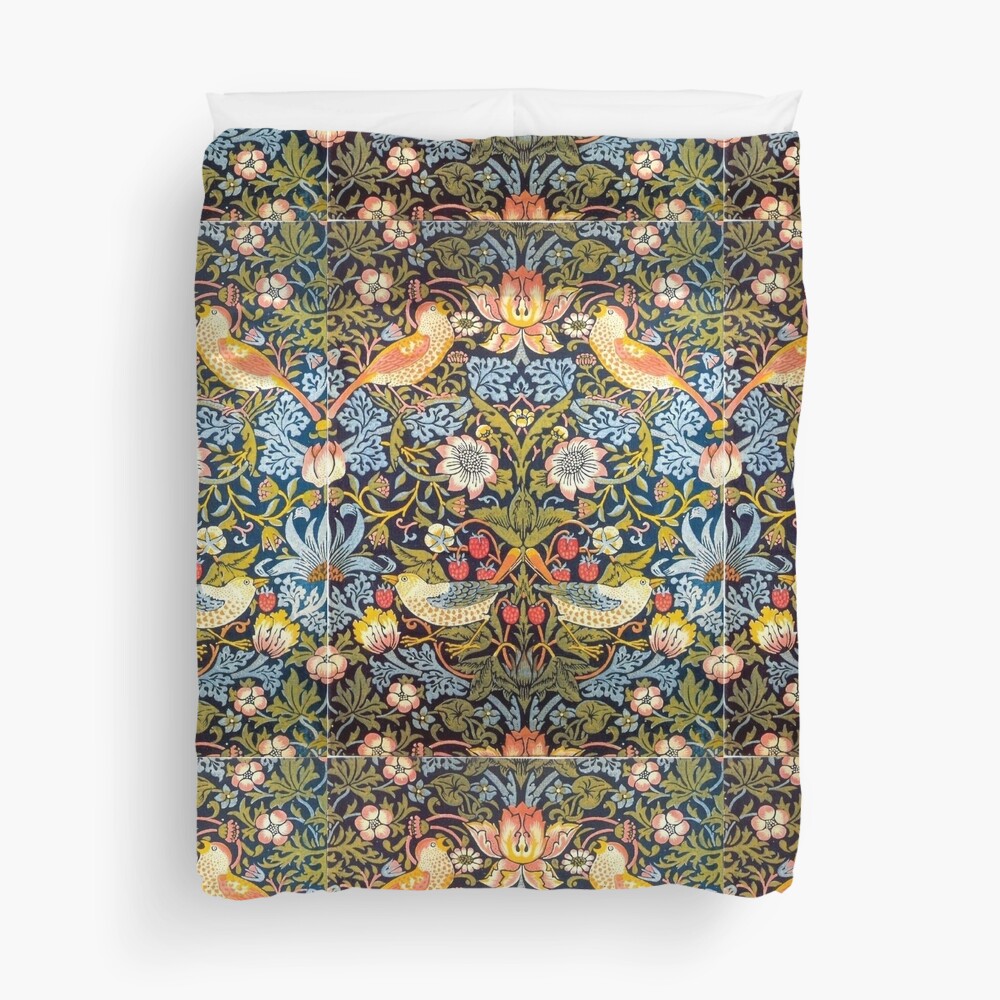 "William Morris Strawberry Thief Design 1883" Duvet Cover for Sale by ...