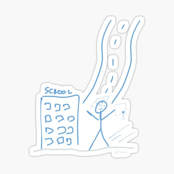 "Boy graduated" Sticker by KlareLinie | Redbubble