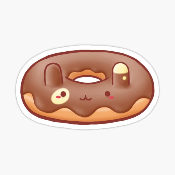 "Puppy Donuts - chocolate bunny" Sticker by komorebistars | Redbubble
