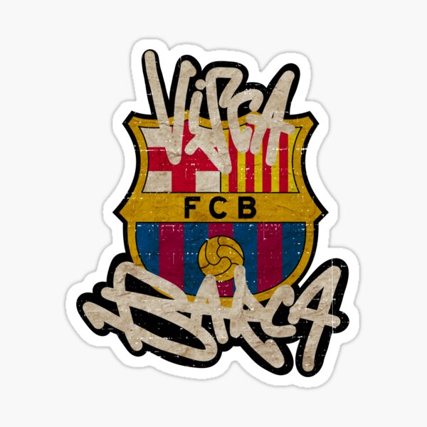 "Visca Barca vintage style " Sticker for Sale by Usmanartfake | Redbubble