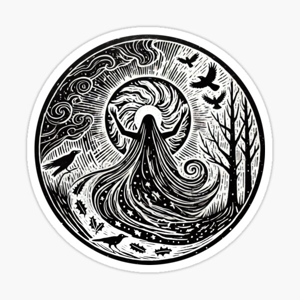 "Winter Solstice and Yule" Sticker for Sale by FolkFoundry | Redbubble