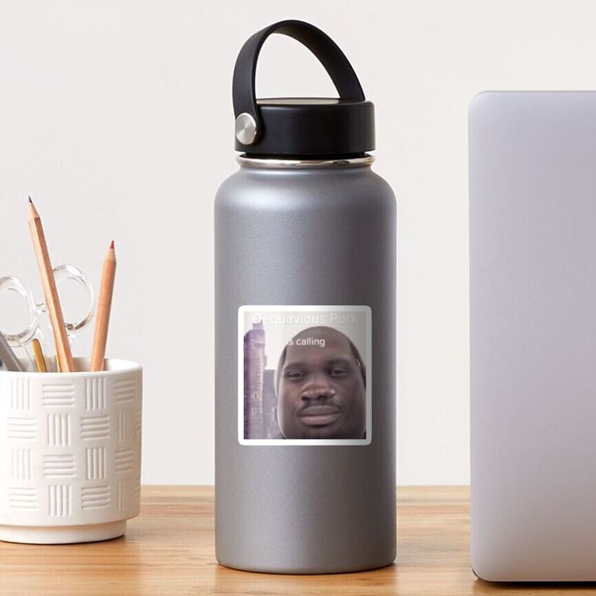 "Dequavious Pork is calling" Sticker by T41pan | Redbubble