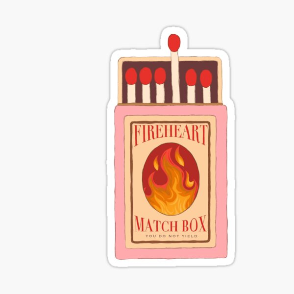 "Fireheart Matchbox" Sticker for Sale by FantasyFanFinds | Redbubble