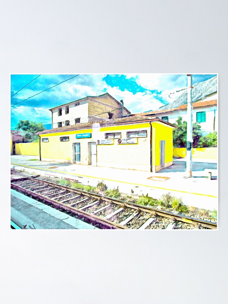 "Celano Ovindoli train station from train window" Poster by ...