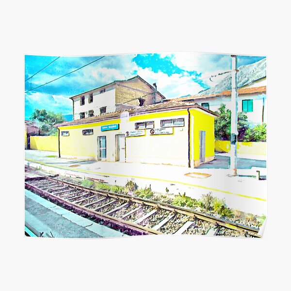 "Celano Ovindoli train station from train window" Poster by ...
