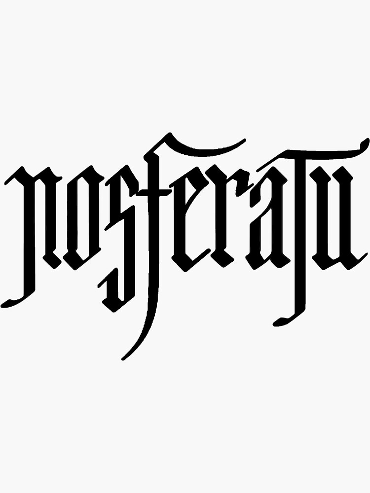 "Nosferatu 2024 Script Text Logo" Sticker for Sale by jun333iii | Redbubble
