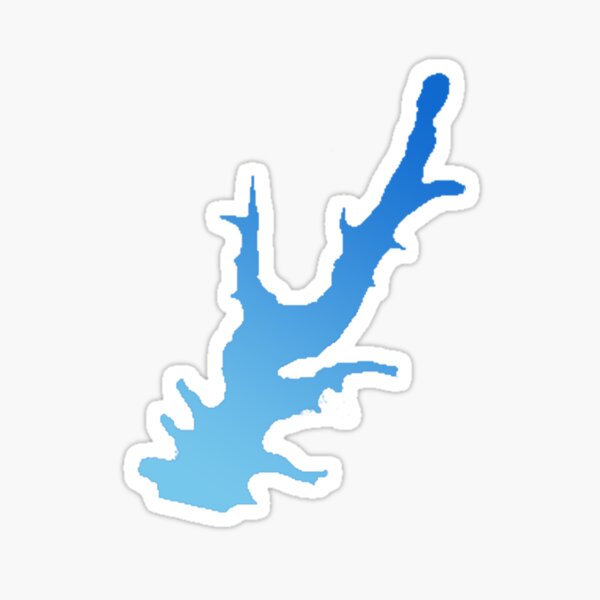 "Weatherby Lake with Blue Gradient" Sticker by lydiamas17 | Redbubble