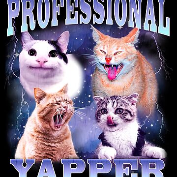 "Professional Yapper Cat Meme" Essential T-Shirt for Sale by ...