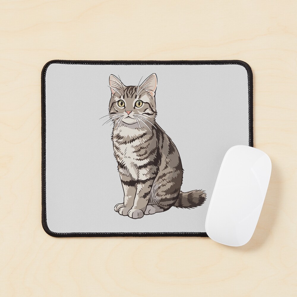 "Cute Grey Tabby Cat" Sticker for Sale by xiaoxuans | Redbubble