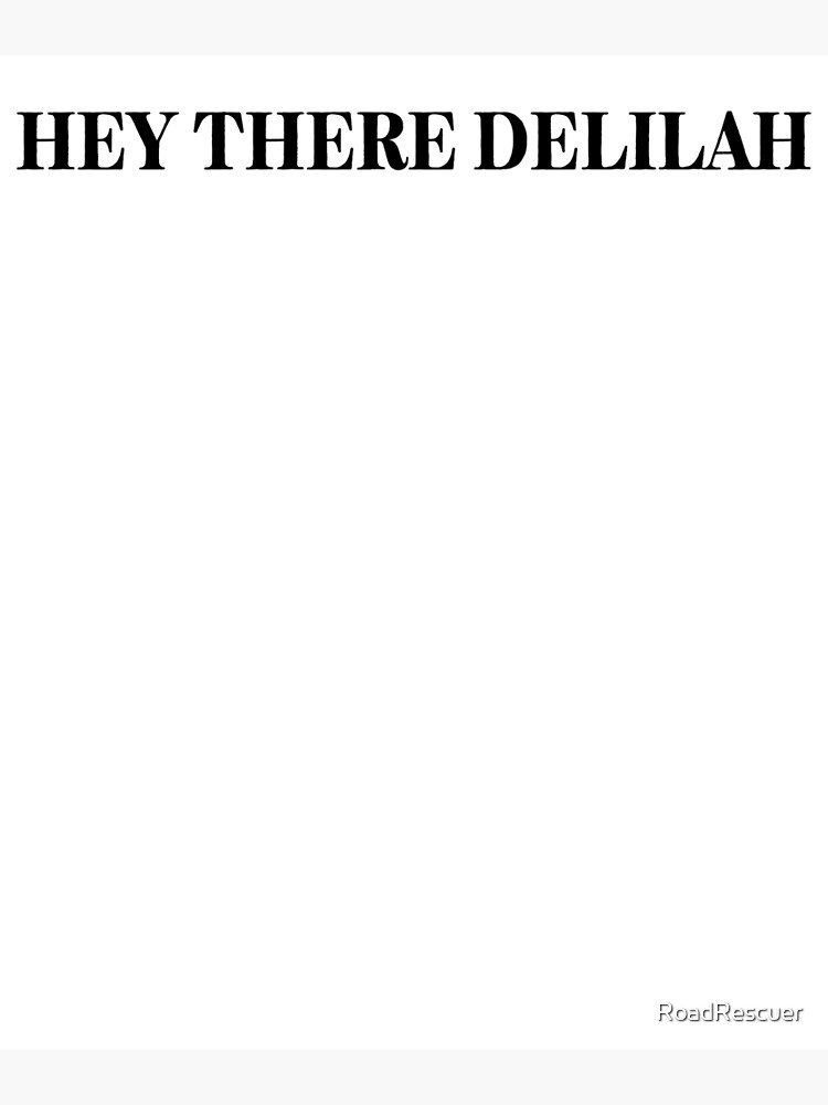 "Hey There Delilah | Meme Joke Funny" Poster by RoadRescuer | Redbubble