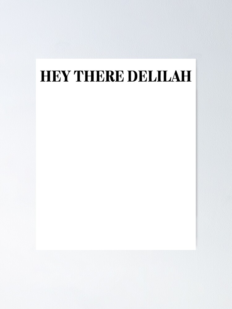 "Hey There Delilah | Meme Joke Funny" Poster by RoadRescuer | Redbubble