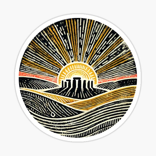 "Stone Solstice" Sticker for Sale by FolkFoundry | Redbubble