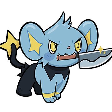 "Shinx with a Knife " Sticker for Sale by CJsSadHammock | Redbubble