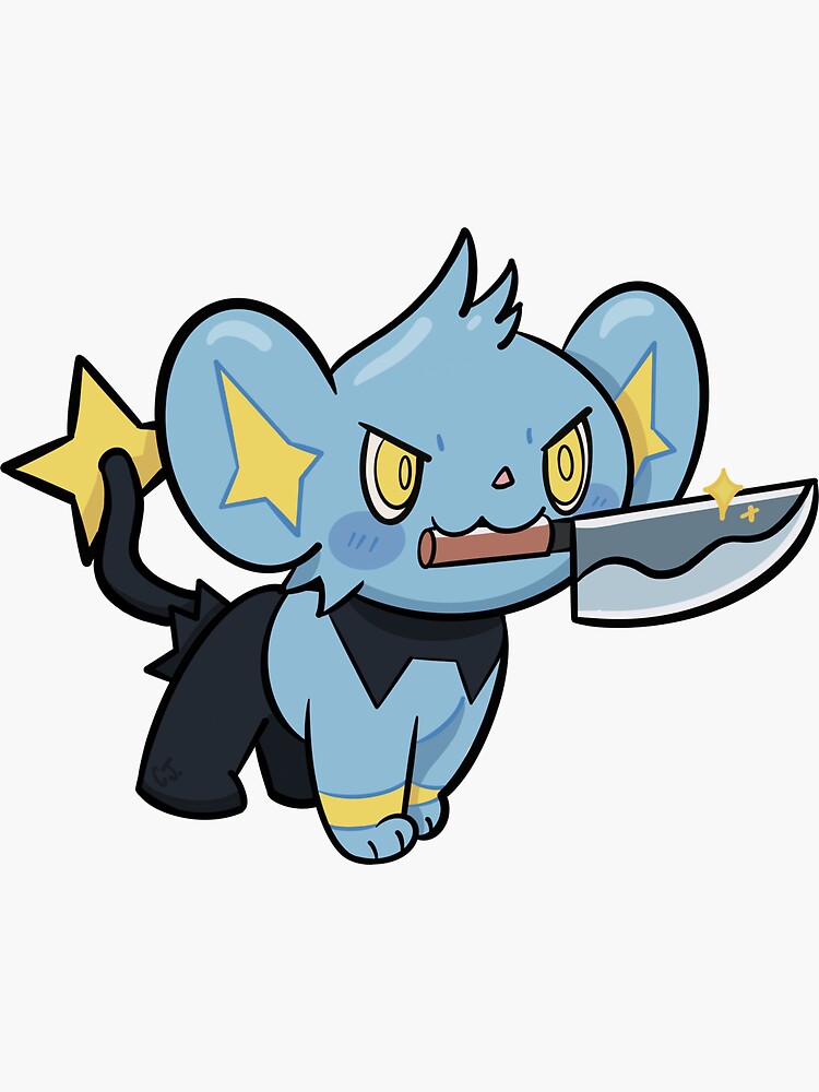 "Shinx with a Knife " Sticker for Sale by CJsSadHammock | Redbubble