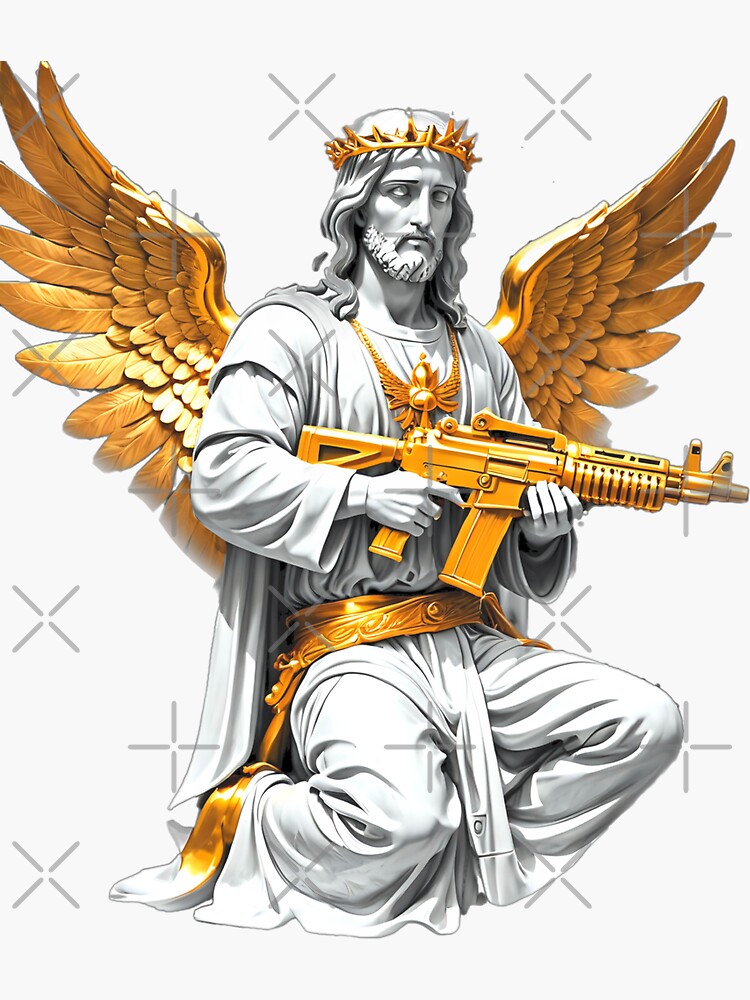 "Jesus fighter Modern art, Street, art design, Fun" Sticker by Art ...