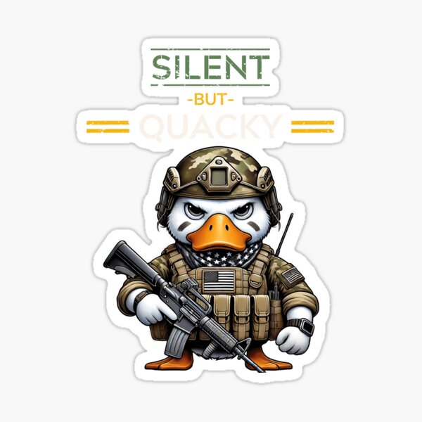 "Tactical Duck: Silent but Quacky!" Sticker for Sale by Tiszert | Redbubble
