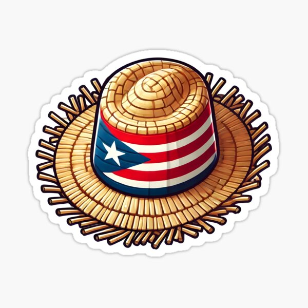 "Puerto Rican straw hat" Sticker for Sale by Jcolon1971 | Redbubble