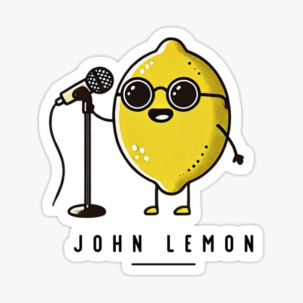 "John Lemon, the humorous singing lemon" Sticker by lAnJefurtifeu ...