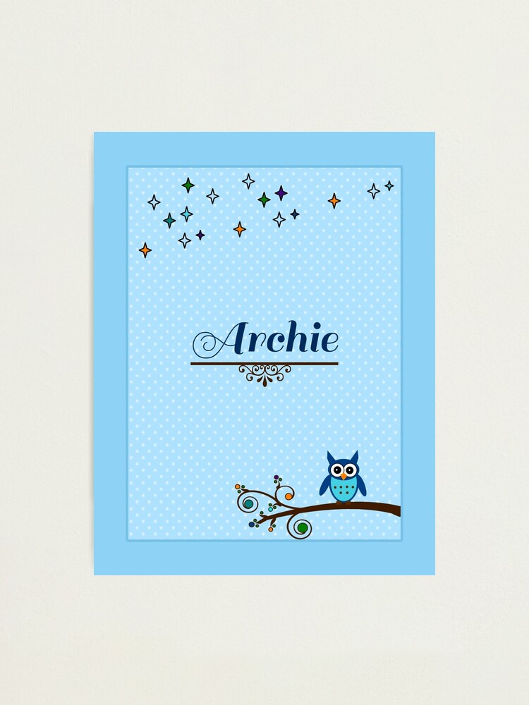 "Name: Archie" Photographic Print by allarts2016 | Redbubble