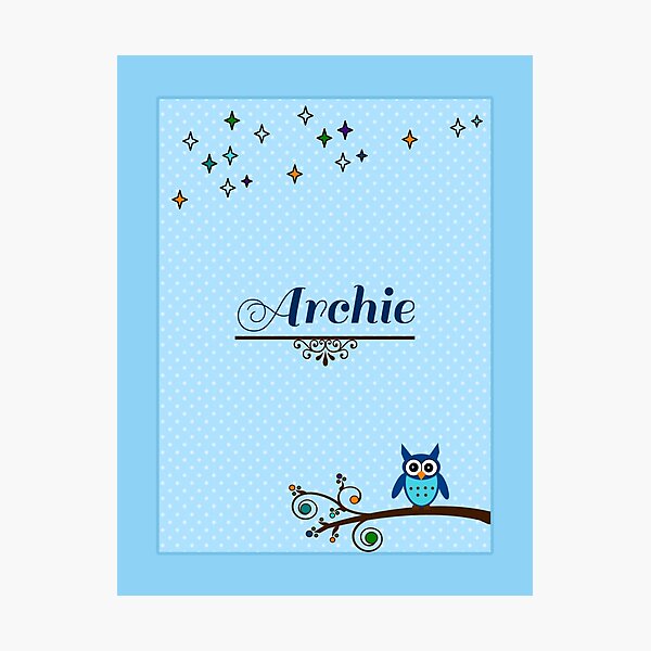 "Name: Archie" Photographic Print by allarts2016 | Redbubble