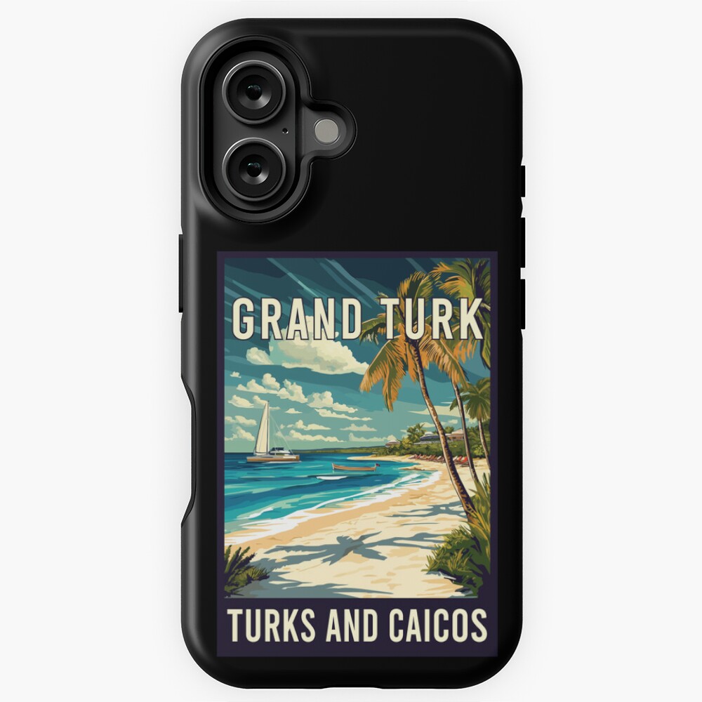 "Discover Grand Turk in Turks and Caicos - Stunning Travel Art" Sticker ...