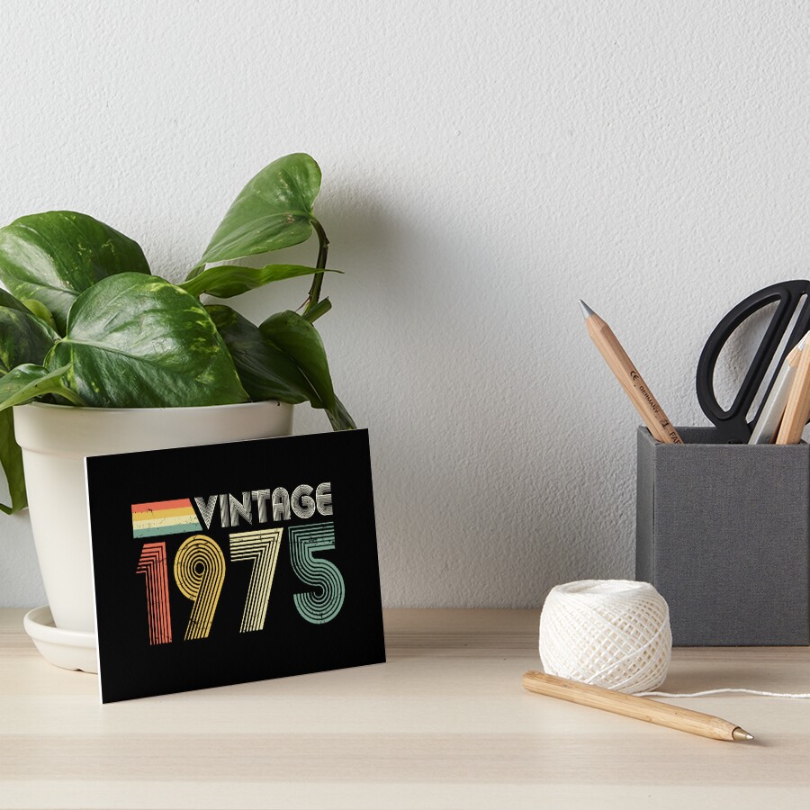 "Vintage 1975, 50th Birthday Gift (Distressed Design)" Poster for Sale ...