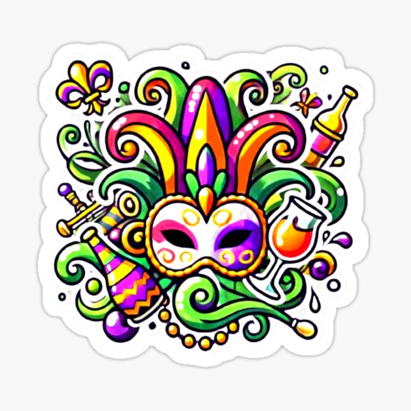 Mardi Gras Water Bottles Merch & Gifts for Sale | Redbubble