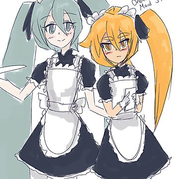 "Hatsune Miku x Akita Neru Maids" Sticker by ToriTeru | Redbubble