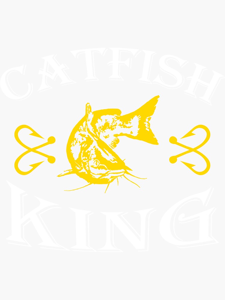 "Catfish King Fishing" Sticker for Sale by CreativeStrike | Redbubble