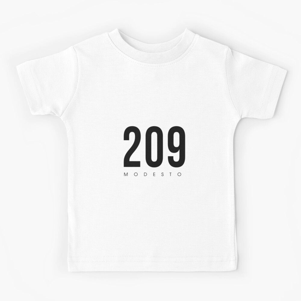 "Modesto, CA - 209 Area Code design" Kids T-Shirt for Sale by ...