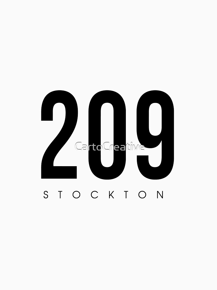 "Stockton, CA - 209 Area Code design" T-shirt by CartoCreative | Redbubble