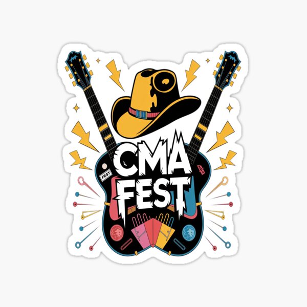 "Creative CMA Fest Design Featuring Twin Guitars and Cowboy Hat ...