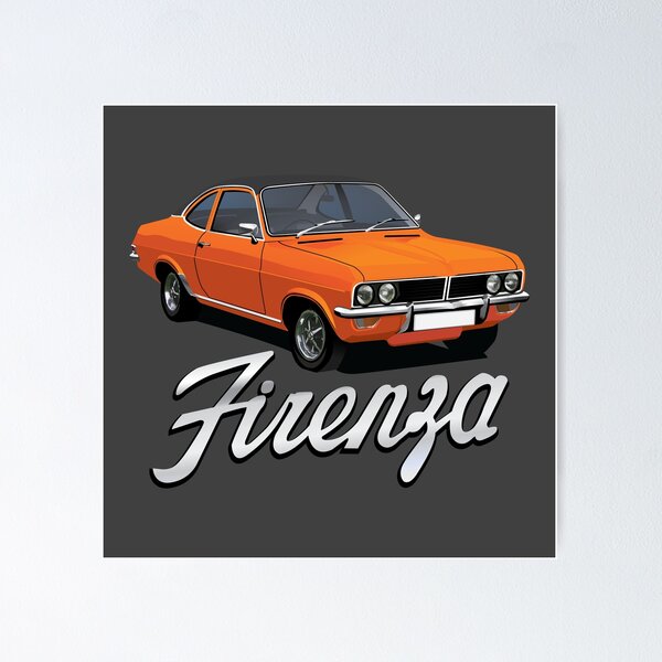 "Firenza illustration, orange with black top" Poster for Sale by ...