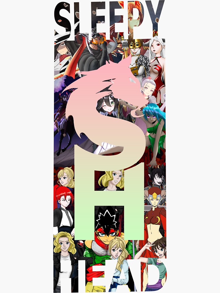 "ANIME ART: SLEEPYHEAD MANGAKA LOGO" Sticker for Sale by Sleepyhead2024 ...